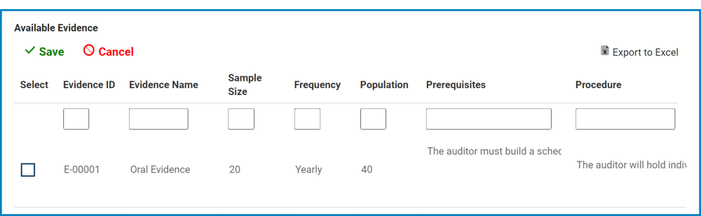 Evidence - Audit - #11