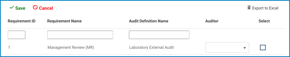 Requirements - Audit - #11