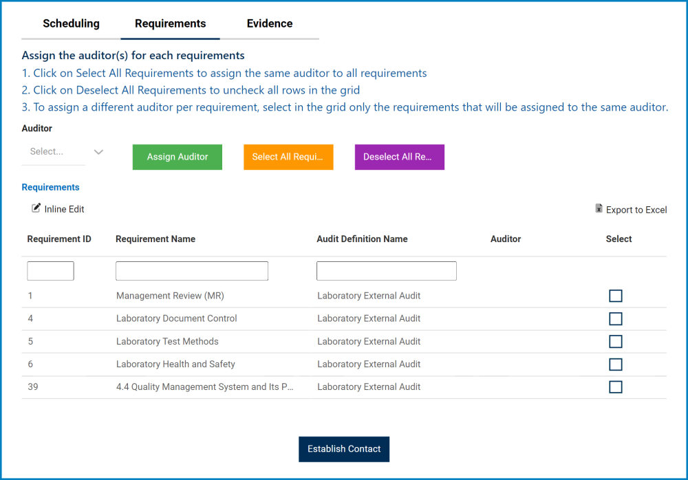 Requirements - Audit - #11