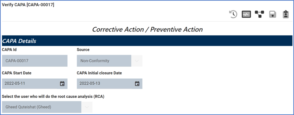 Verify CAPA - CAPA - #13
