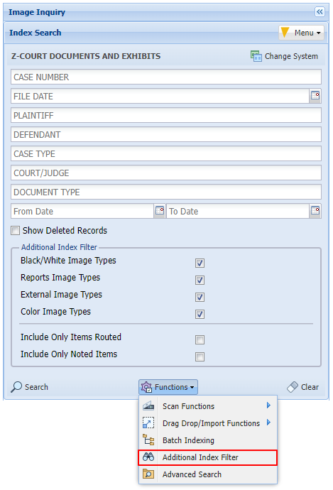 Additional Index Filter - One Look (IBM i / Cloud) - 2
