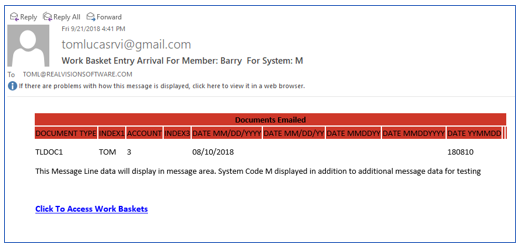 Arrival Email Notification - One Look (Windows) - 1