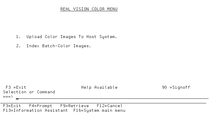 RVI IBMi Menus and Menu-Option Availability - RVI 9 IBMi User Manual - 1