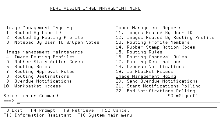 RVI IBMi Menus and Menu-Option Availability - RVI 9 IBMi User Manual - 1