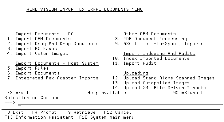 RVI IBMi Menus and Menu-Option Availability - RVI 9 IBMi User Manual - 1