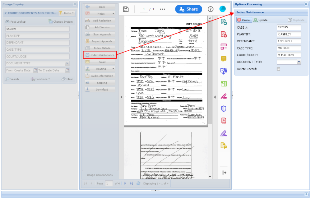 Index Maintenance - One Look (Windows) - 1