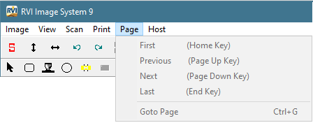 Page Menu - RVI 9 IBMi User Manual - 1