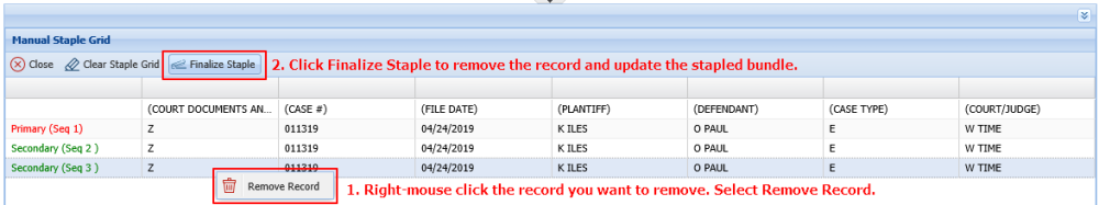 Remove a Document from a Stapled Bundle - One Look (IBM i / Cloud) - 2