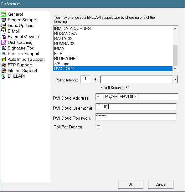 Setup RVICLOUD EHLLAPI - One Look (IBM i / Cloud) - 9