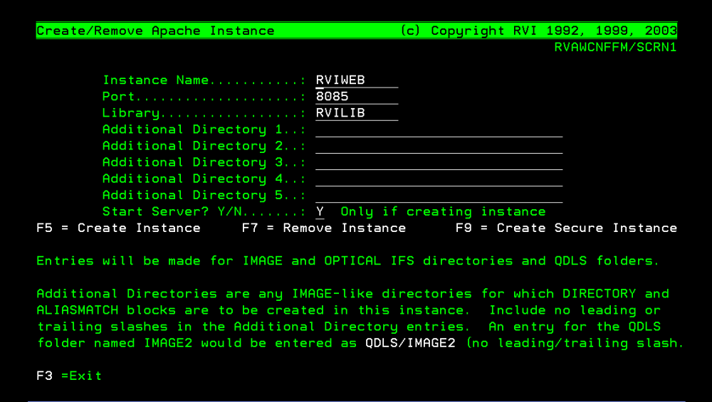 Setup the RVIWEB Instance on the IBM i Server - One Look (IBM i / Cloud ...