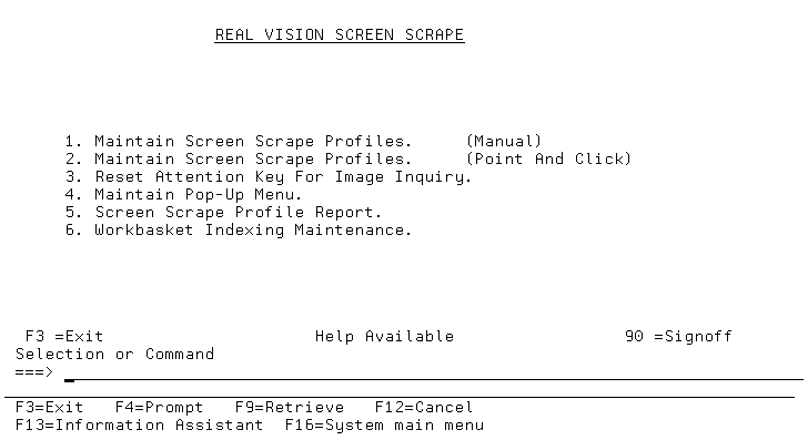 RVI IBMi Menus and Menu-Option Availability - RVI 9 IBMi User Manual - 1