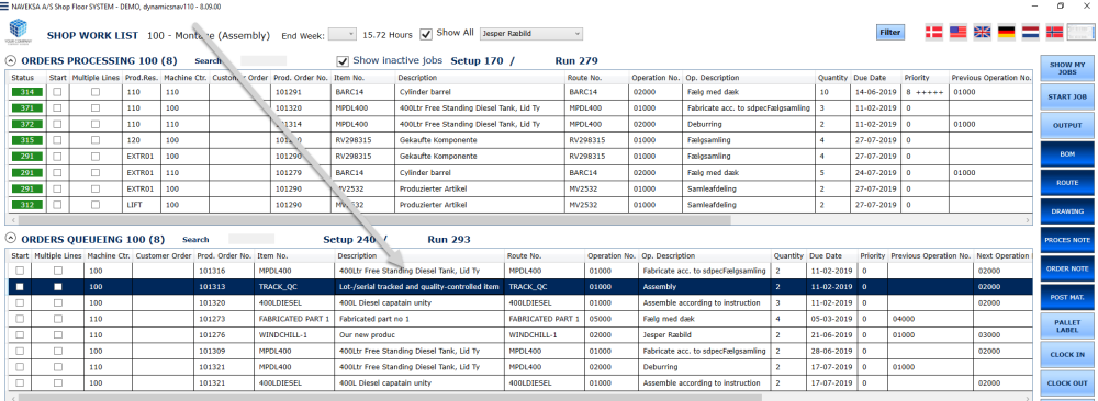 General description on how it works - ShopFloor Planning & Execution - BC version