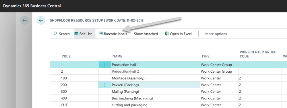 Printing static and dynamic information for bar coded reading - ShopFloor Planning & Execution ...