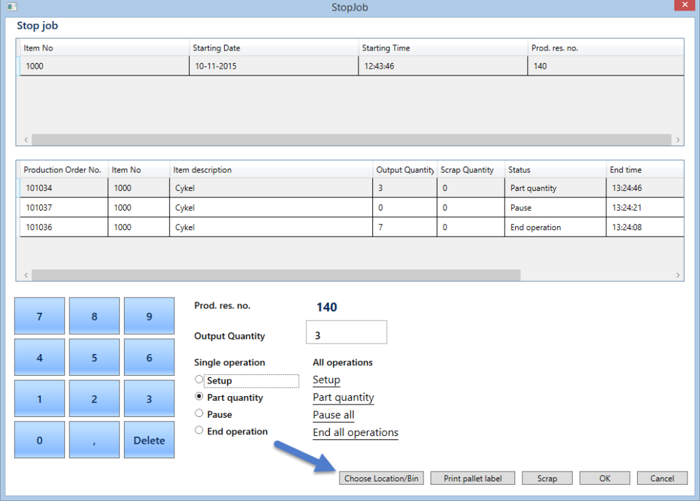Using locations and bins - ShopFloor Planning & Execution - 1