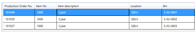 Using locations and bins - ShopFloor Planning & Execution - BC version