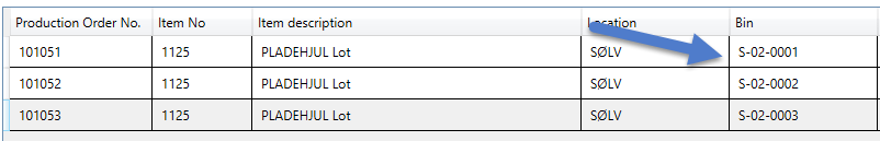 Using locations and bins - ShopFloor Planning & Execution - BC version