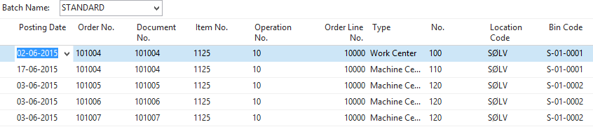 Using locations and bins - ShopFloor Planning & Execution - BC version