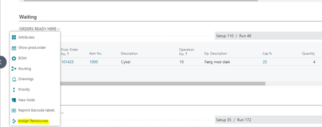 Re-assign routing operation from a planned work center into one or more ...