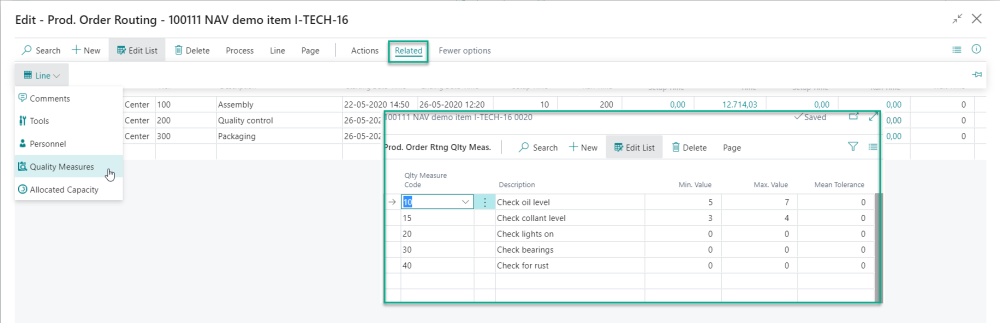 Using quality assurance and control - ShopFloor Planning & Execution - BC version