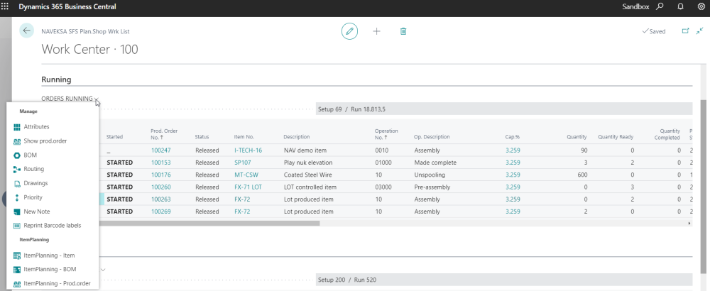 NAVEKSA ItemPlanning integration - ShopFloor Planning & Execution - BC version