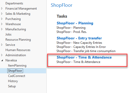 ShopFloor Time & Attendance - ShopFloor Planning & Execution - 1