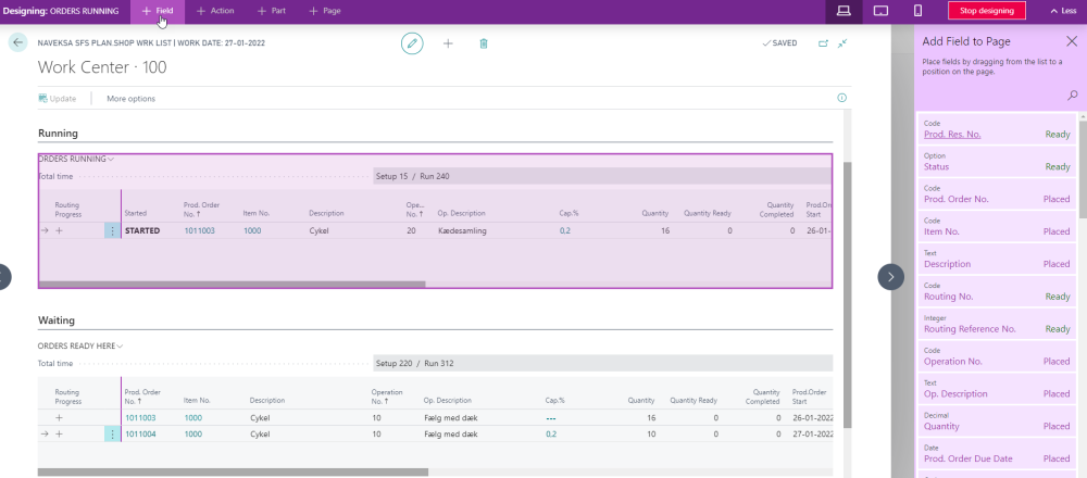Customizing the ShopFloor planning screen - ShopFloor Planning & Execution - BC version