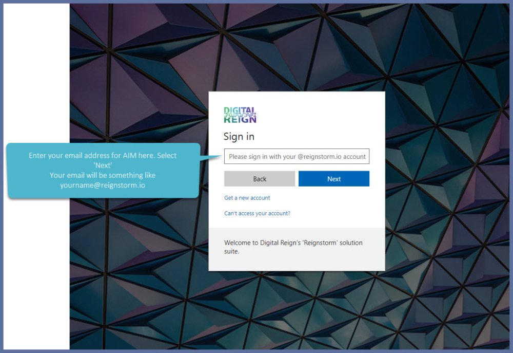 First login – Digital Reign