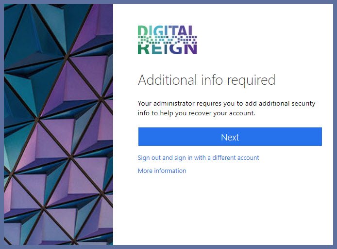 First login – Digital Reign