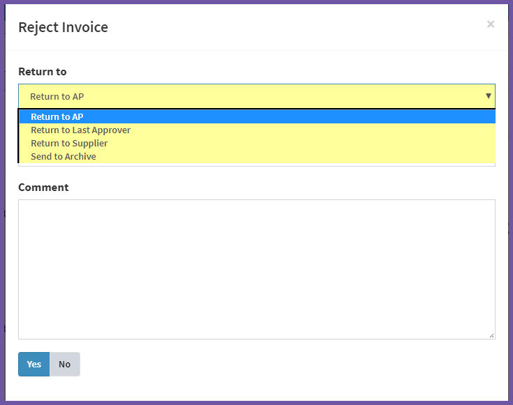How to reject invoices – Digital Reign