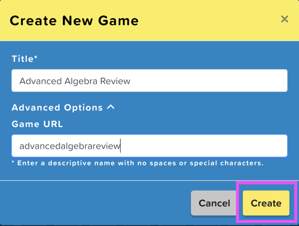 Creating and Editing a Game - Factile User Doc - 1