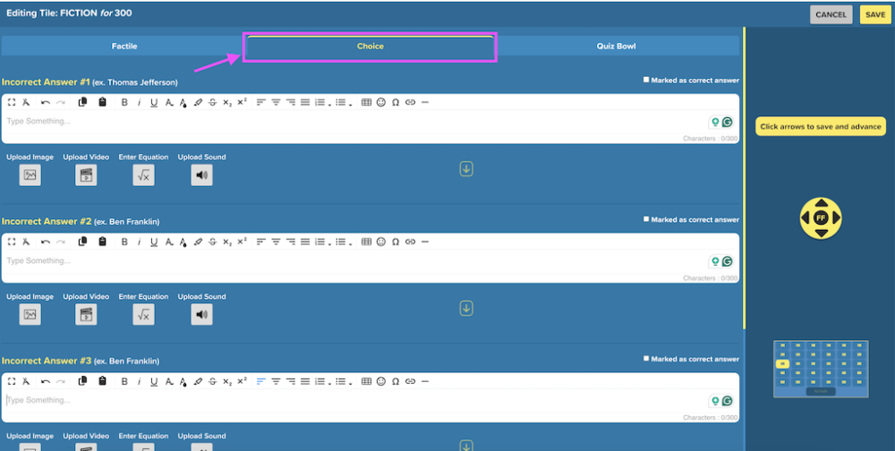 Creating a Choice Game - Factile User Doc - 1