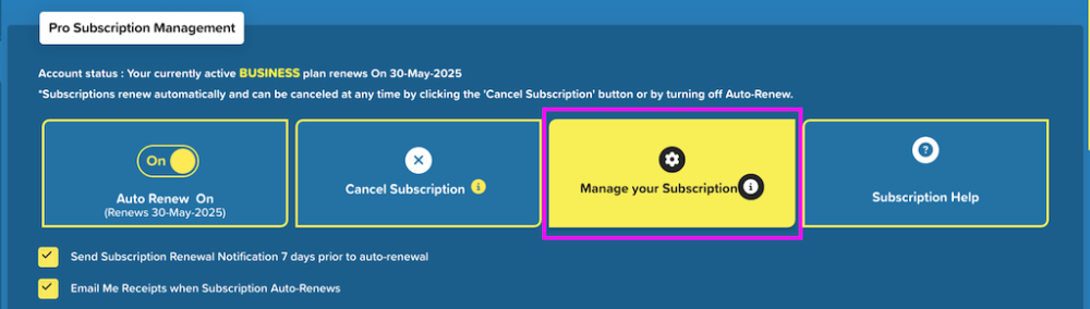 Manage Subscriptions - Factile User Doc - 1