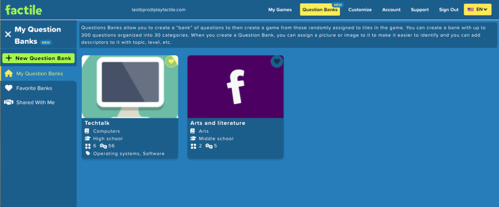 Question Banks - Factile User Doc - 1