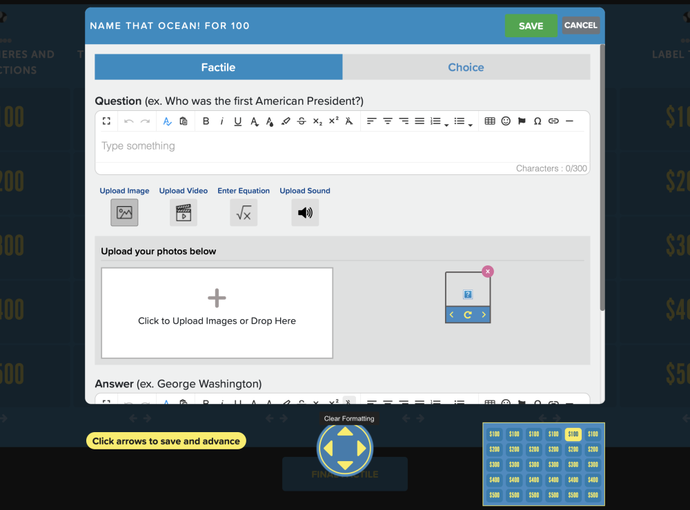 Creating and Editing a Game - Factile User Doc - 1