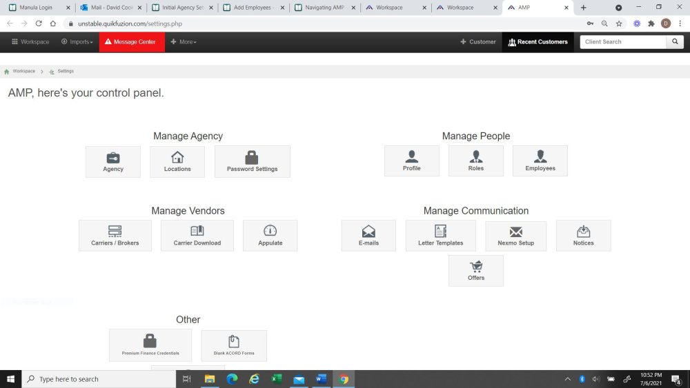 Getting Started – Set Up Your Agency - AMP User Manual - 1