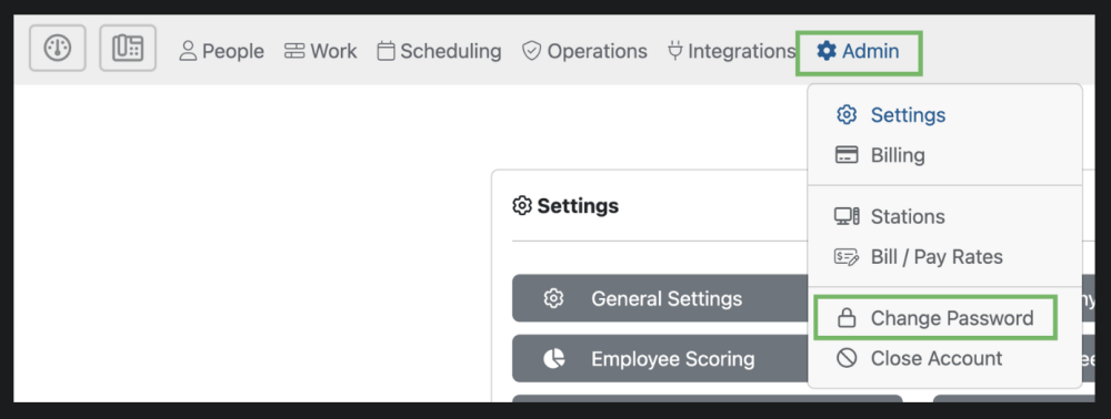 Change Password - Telephone Timesheets User Guide - Version 3.0
