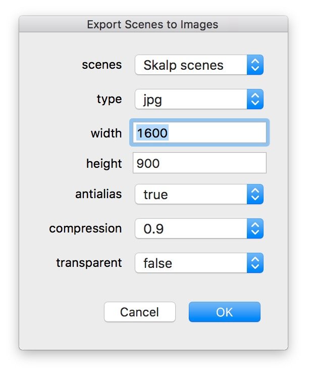 Skalp menu - Skalp for SketchUp - 3.0