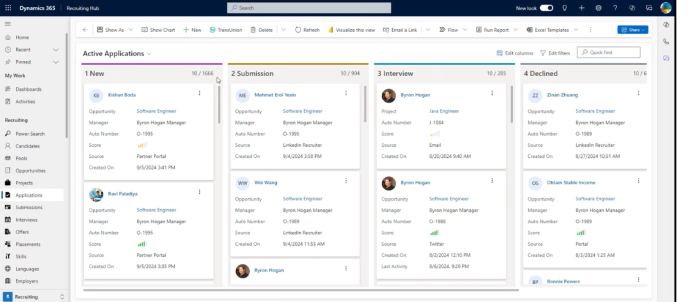 View Application Information in Kanban Cards - Dynamics ATS User Guide - 1
