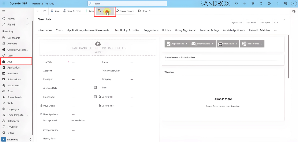 Create Job Template - Dynamics ATS User Guide - 1