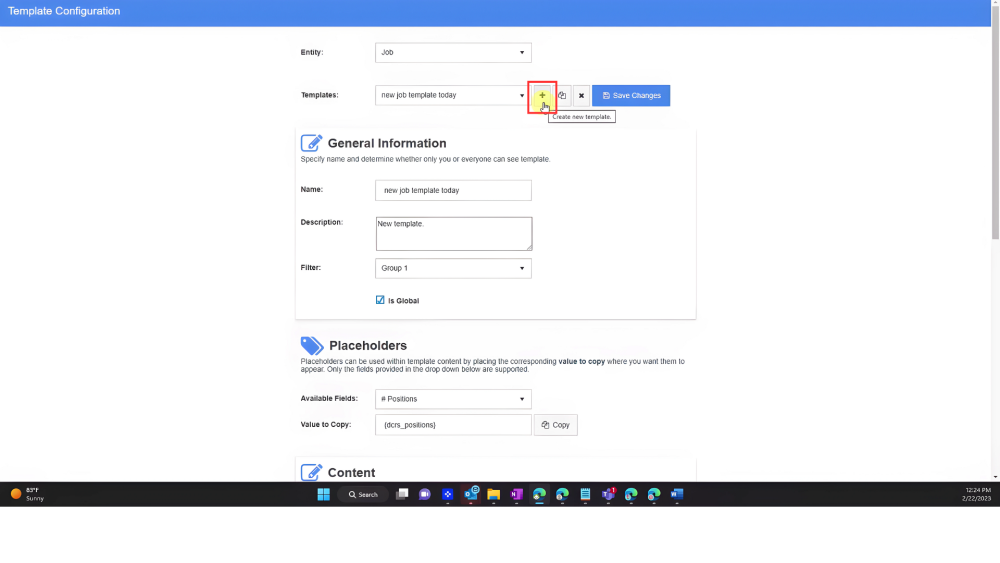 Create Job Template - Dynamics ATS User Guide - 1