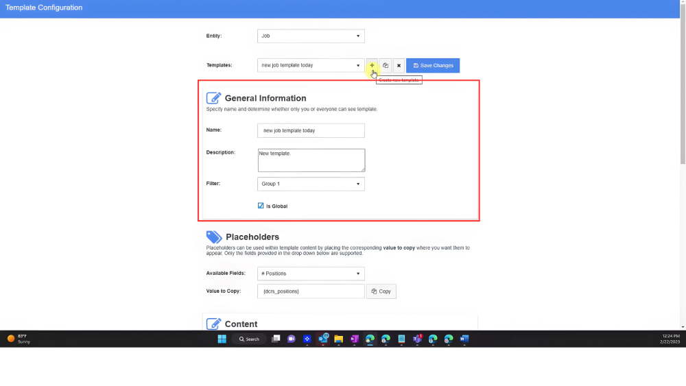 Create Job Template - Dynamics ATS User Guide - 1