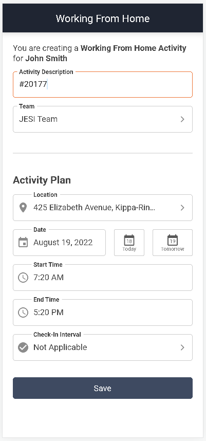 Creating a Working From Home Activity