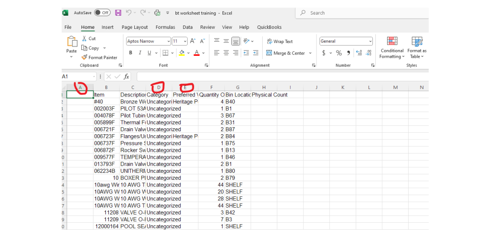 Inventory Worksheet - How To Office - 1