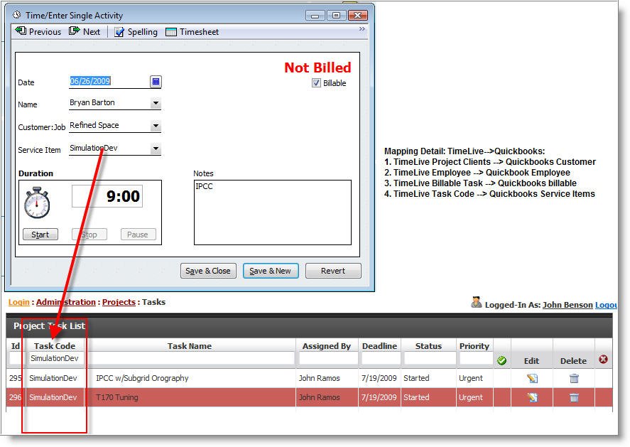 Exporting Time to QuickBooks - TimeLive Help - 1