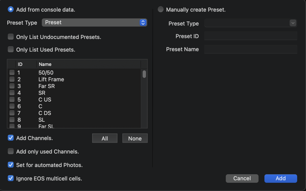 Add Presets - Moving Light Assistant - 1.4