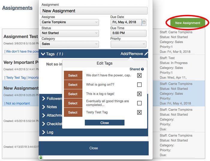 Assignments - iPoint Control - 1