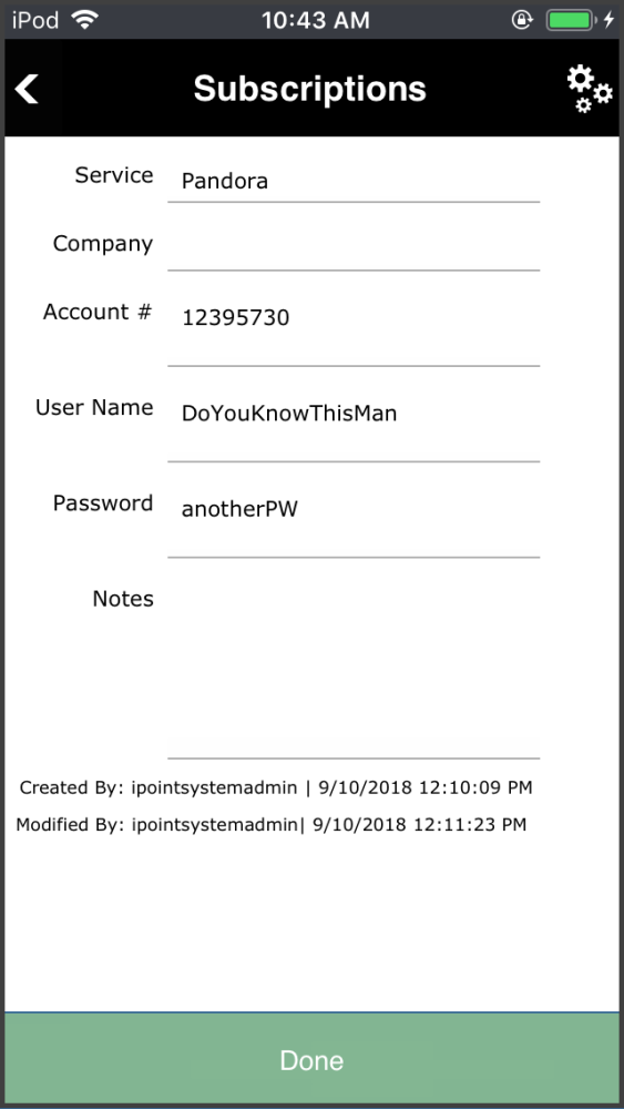 Mobile: Subscriptions - iPoint Control - 1