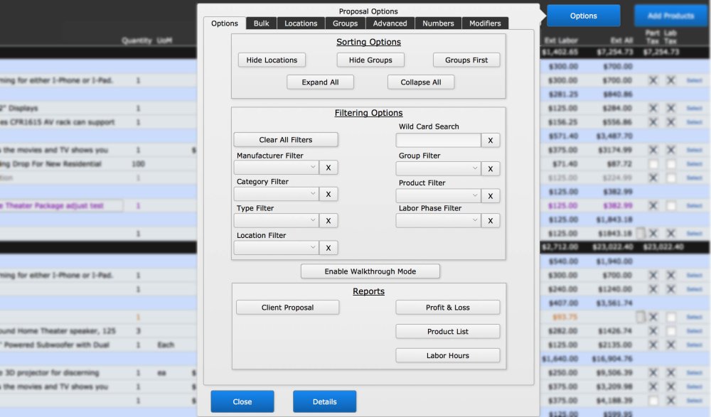 Options (button) - iPoint Control - 1