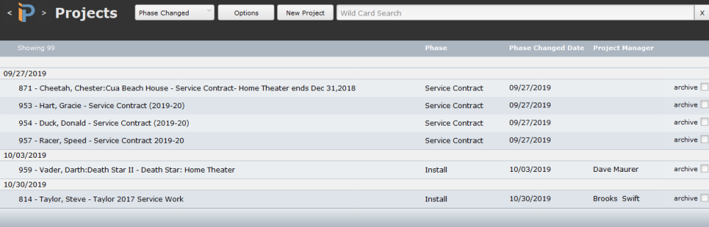 Projects Module - iPoint Control - 1