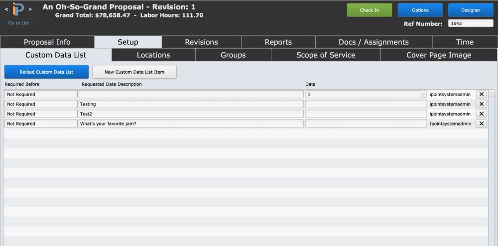 Setup (tab) - iPoint Control - 1
